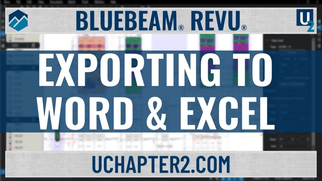 Bluebeam Revu Exporting A PDF To Microsoft Word Or Excel UChapter2